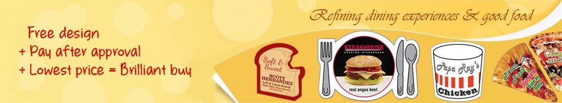 Restaurant Promotional Magnets - Fridge & Car Magnets