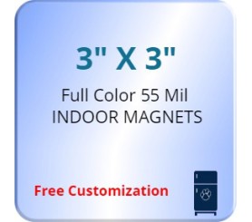 3x3 Custom Indoor Magnets 55 Mil Round Corners