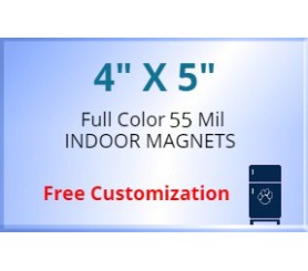 4x5 Custom Indoor Magnets 55 Mil Square Corners