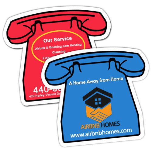 2.88x2.53 Custom Double Sided Phone Shaped Magnets