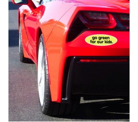 5x3 Inch Customized Oval Outdoor White Vinyl Bumper Stickers