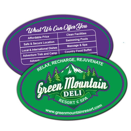 5x3 Custom Double Sided Oval Magnets