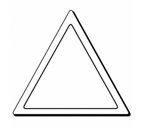 2.25x2.25 Custom Triangle Shaped Magnets 20 Mil