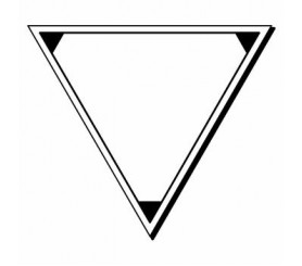 3.75x4.31 Custom Triangle Shaped Magnets 20 Mil