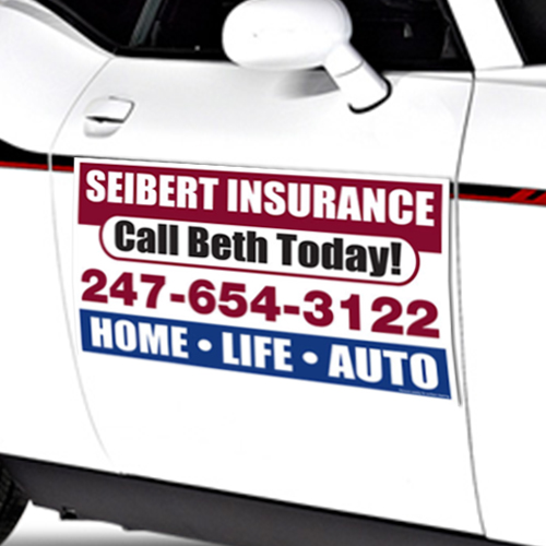 7.13x11.75 Custom Car Sign Small Rectangle Shape Magnets - Outdoor ...