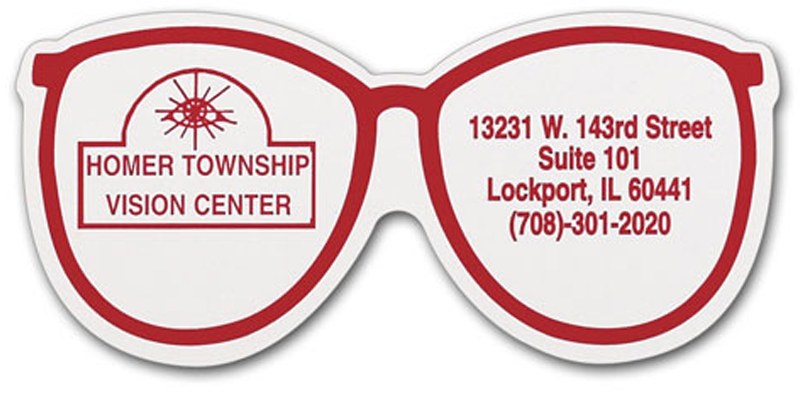 3.75x1.75 Custom Eye Glasses Shape Magnets 20 Mil