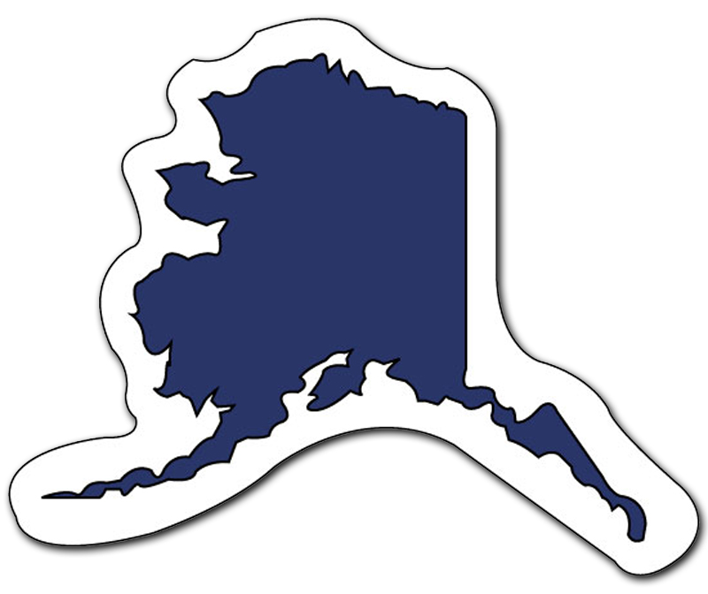 3.5x3 Custom Alaska Shaped Magnets 20 Mil