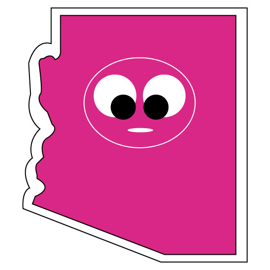 Custom Arizona Shaped Magnets 20 Mil - State Shaped Magnets - Custom ...