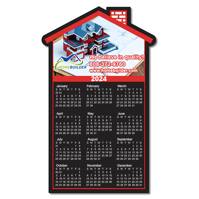 3.75x6.12 Custom House Shaped Magnets - Outdoor & Car Magnets 55 Mil