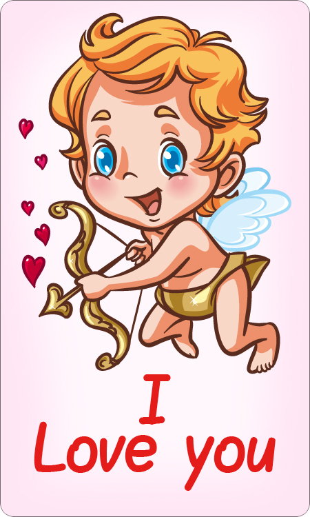 3x5 Custom Cupid Valentine's Day Magnets 20 Mil Round Corners