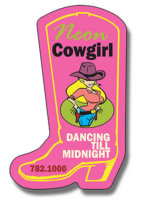 1.75x2.75 Custom Printed Cowboy Boot Shape Magnets 20 Mil