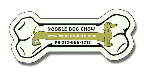 3.5x1.5 Custom Bone Shape Magnets 20 Mil