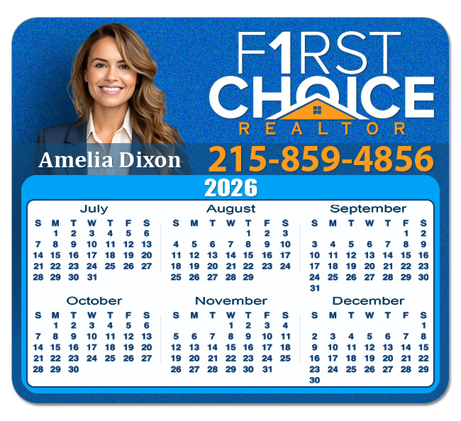 3.5x4 Magnetic Refrigerator Calendars - 20 Mil Round Corners