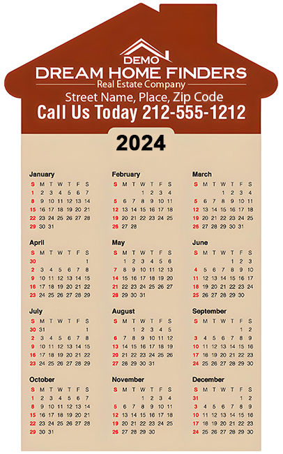 3.75x6.12 Custom Real Estate House Shape Magnets 20 Mil