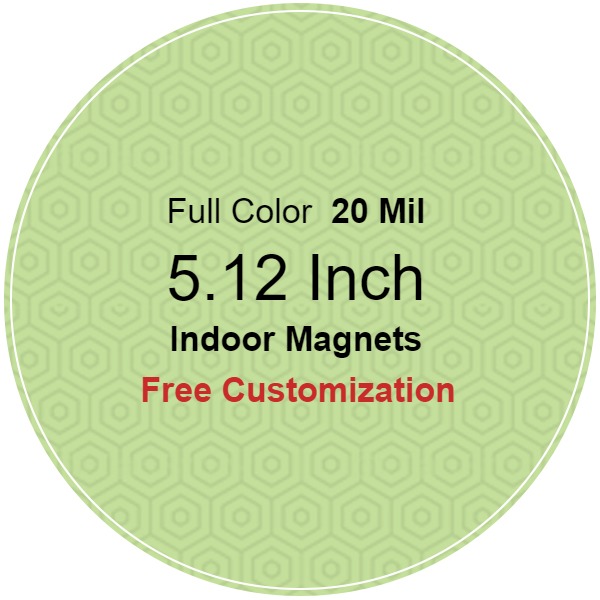 5.125 Inch Custom Circle Magnets 20 Mil