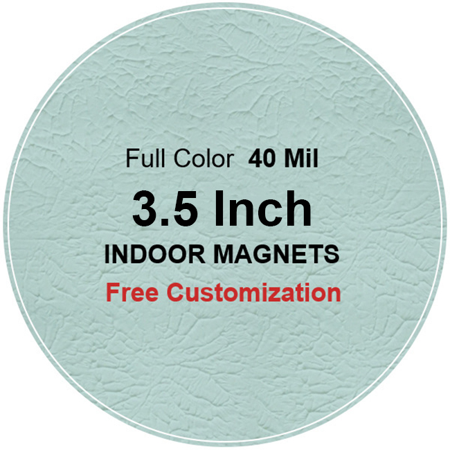 3.5 Inch Custom Printed Circle Shaped Indoor Magnets 40 Mil