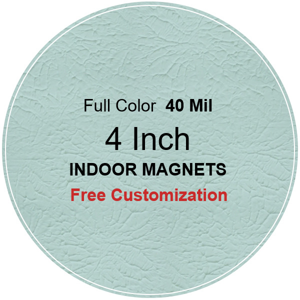 4 Inch Custom Printed Circle Shape Indoor Magnets 40 Mil