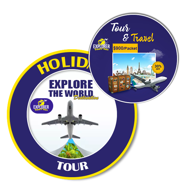 7 Inch Customized Circle with 5 Inch Circle Punch-Out Magnets - Outdoor ...