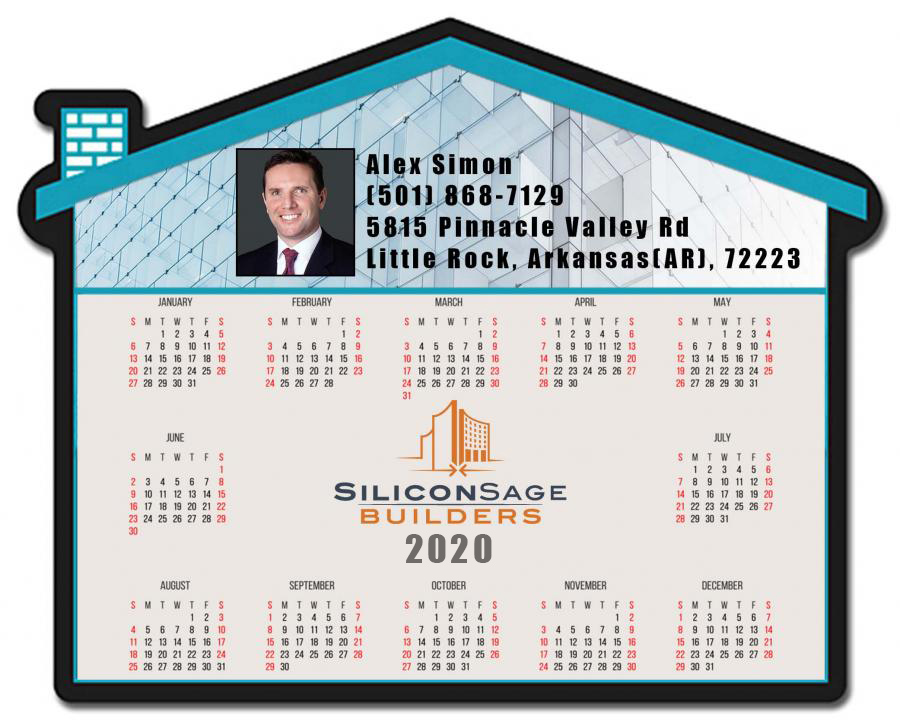 6x4.75 Custom Imprinted House Shaped Magnets - Outdoor & Car Magnets 40 Mil