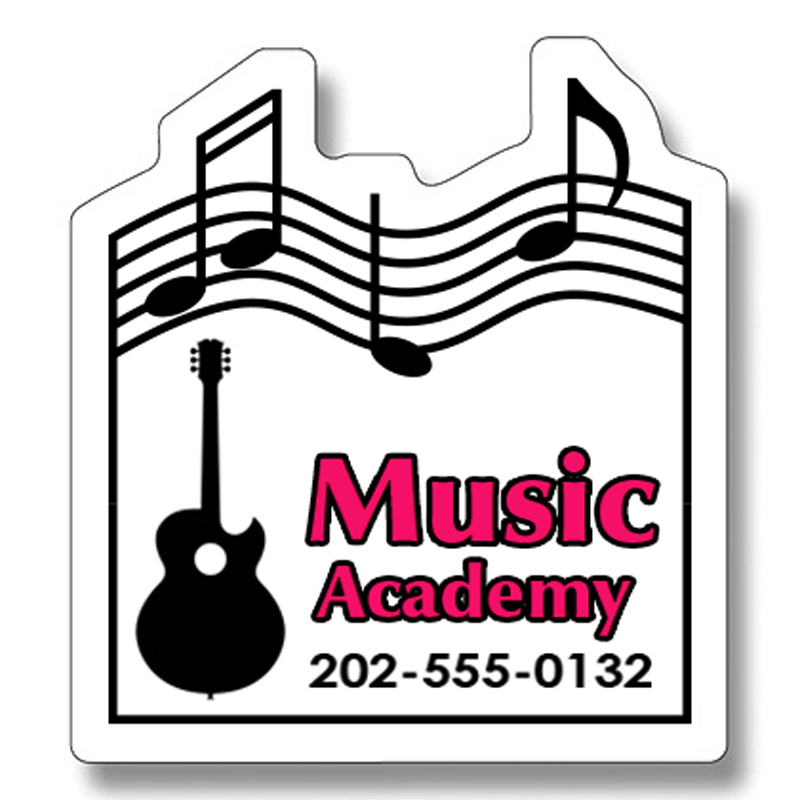 2.25x2.5 Custom Music Themed Shape Indoor Magnets 40 Mil