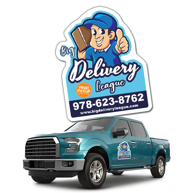 14x14 Sq Inch Custom Shape Die Cut Magnetic Signs