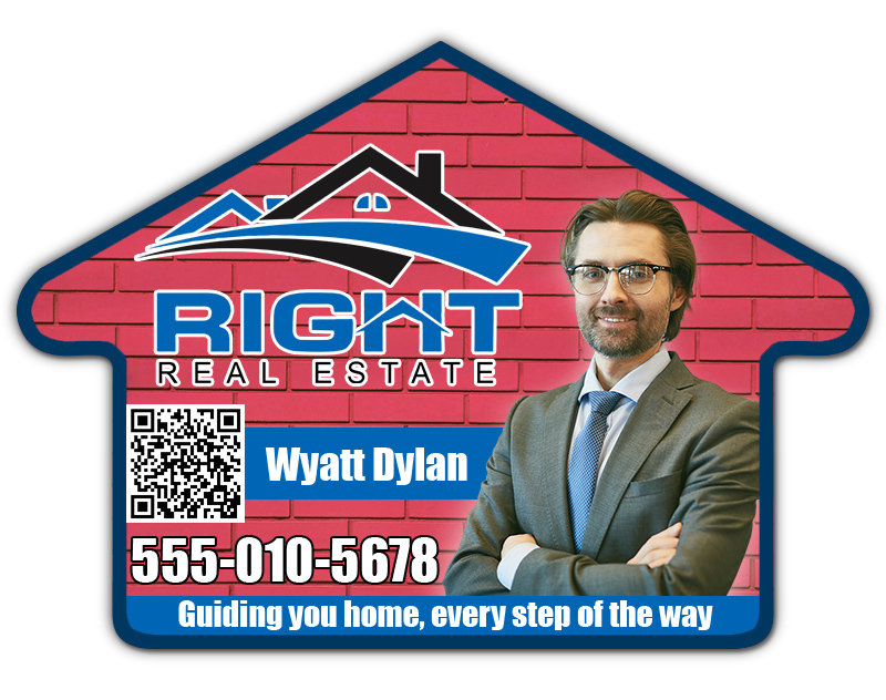 3.5x2.5 Custom House Shape Magnets 20 Mil