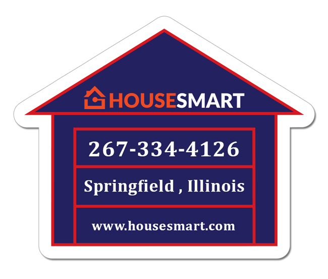 2.89x2.32 Custom House Shaped Magnets 20 Mil