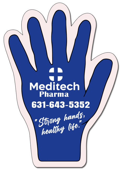 3.50x5 Custom Hand Shaped Magnets 20 Mil