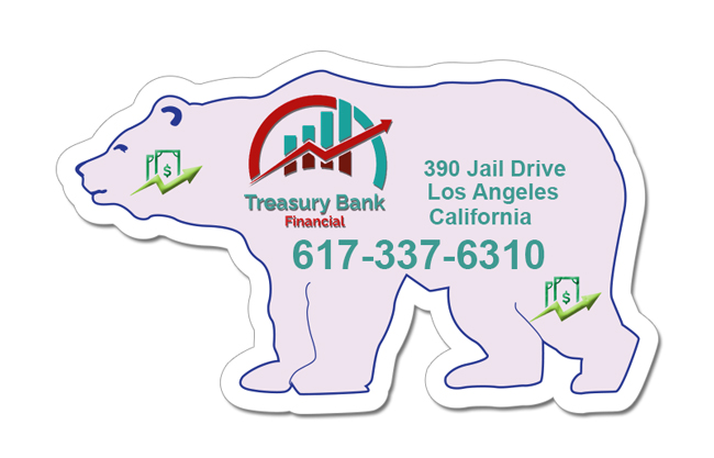 3.86x2.32 Custom Bear Shaped Magnets 20 Mil