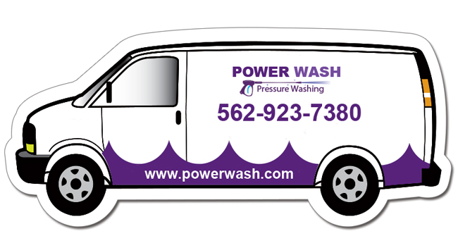 3.90x1.60 Custom Van Shaped Magnets 20 Mil