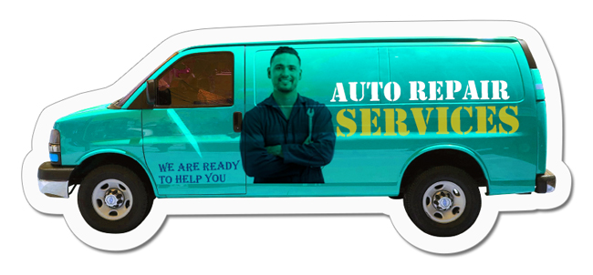 4.50x1.91 Custom Van Shaped Magnets 20 Mil