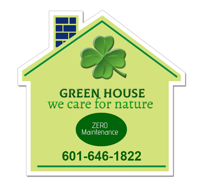 4.88x4.78 Custom House Shaped Magnets 20 Mil