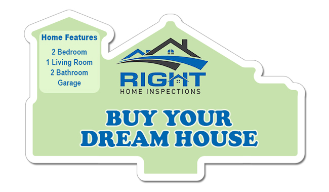 4.99x3.03 Custom House Shaped Magnets 20 Mil