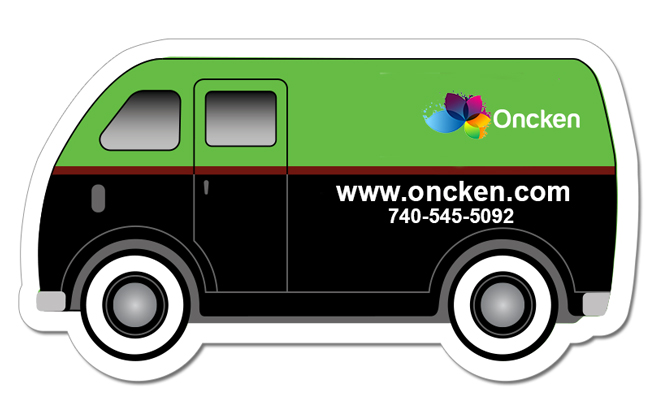 4x2.22 Custom Van Shaped Magnets 20 Mil