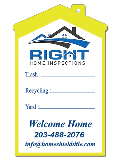 4x2.50 Custom House Shaped Magnets 20 Mil