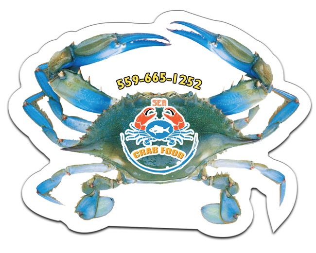 4x3 Custom Crab Shaped Magnets 20 Mil