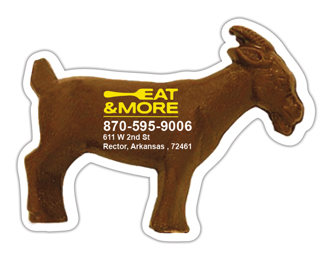 4x3 Custom Goat Shaped Magnets 20 Mil