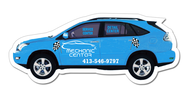 5.38x2.24 Custom Car Shaped Magnets 20 Mil