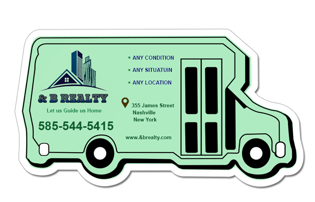 5.50x3 Custom Van Shaped Magnets 20 Mil