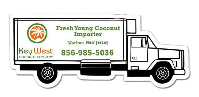 5.67x2.32 Custom Truck Shaped Magnets 20 Mil