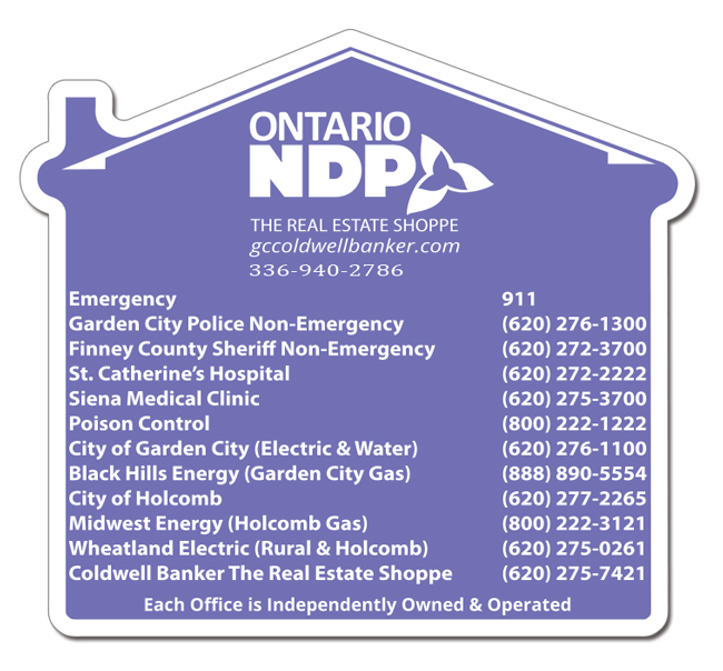 5x4.50 Custom House Shaped Magnets 20 Mil