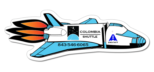 6.32x2.23 Custom Airplane Shaped Magnets 20 Mil