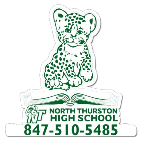 6x4 Custom Tiger Shaped Magnets 20 Mil