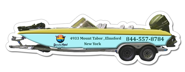 7.21x2.21 Custom Boat Shaped Magnets 20 Mil