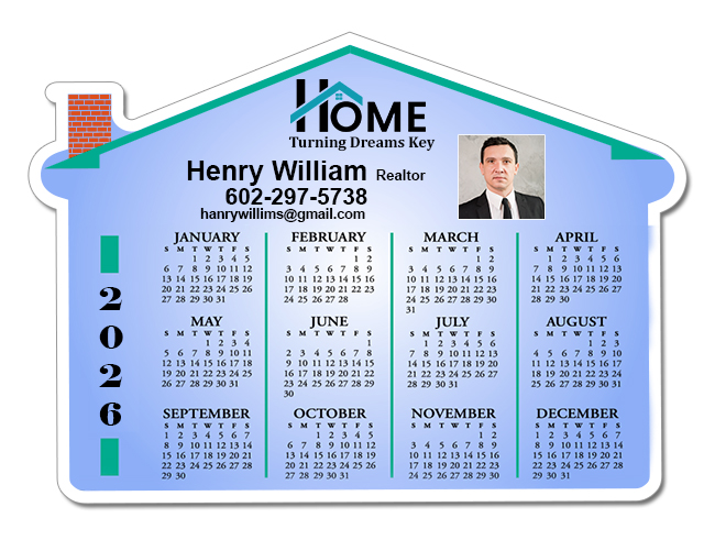 7x5 Custom House Shaped Magnets 20 Mil