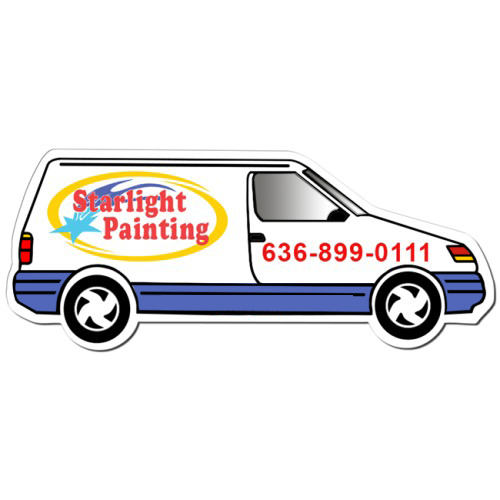 4.50x1.87 Custom Van Shaped Magnets 20 Mil