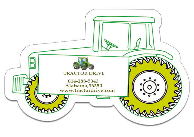 4x2.50 Custom Tractor Shaped Magnets 20 Mil