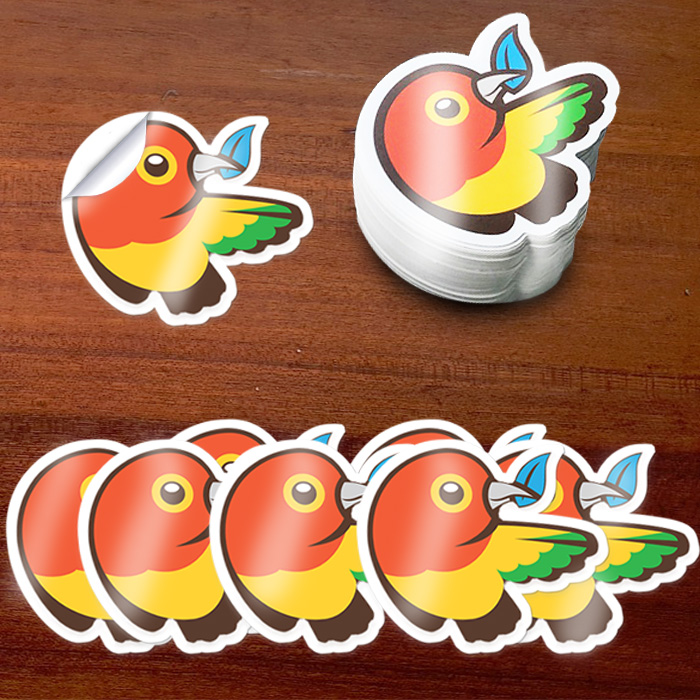 Custom Die Cut Stickers 18.01 to 20 Square Inches - Permanent White ...