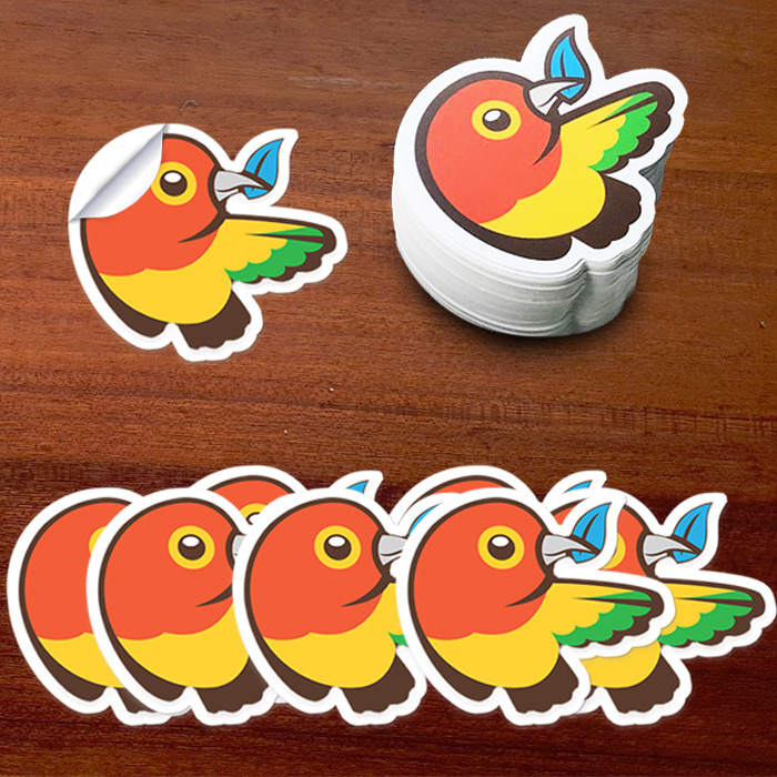 Customized Die Cut Stickers 1 to 4 Square Inches - Permanent White Film ...