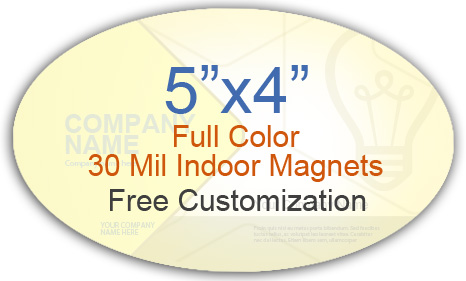 Magnet - Oval Shape (5x4) - 30 Mil